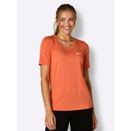 T-Shirt feel good "Shirt", Damen, Gr. 40/42, orange, 95% Viskose, 5% Elasthan, unifarben, Shirts T-Shirt
