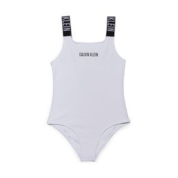 Calvin Klein Swimwear Badeanzug 'Intense Power' M&auml;dchen Gr&ouml;&szlig;e 128/140 schwarz / offwhite