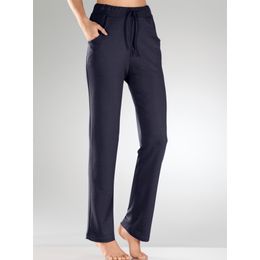 Homewearpants Plantier, Damen, Gr. 20/21, Kurzgr&ouml;&szlig;en, blau, 64% Viskose, 30% Polyester, 6% Elasthan, unifarben, Hosen