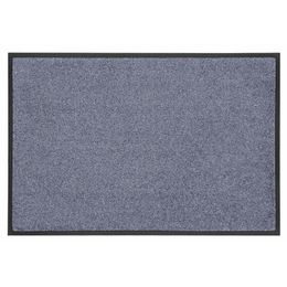 Fu&szlig;matte "Trend Uni, Schmutzfangmatte, waschbar" Gr. 2, blau, B:50cm H:9mm L:75cm, Kunstfaser, wash+dry by Kleen-Tex, Teppiche, Fu&szlig;matte, rutschhemmend, In- und Outdoor geeignet, auch als L&auml;ufer erh&auml;ltlich