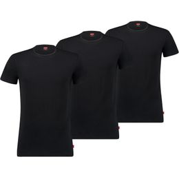 Levi's T-Shirt LEVI'S, Damen, Gr. S, schwarz (jet schwarz), Single Jersey, Obermaterial: 95% Baumwolle, 5% Elasthan, unifarben, normal normal, Rundhals, Shirts T-Shirt, Rundhalsausschnitt, Kurzarm, elastisch