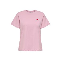 Jacqueline de Yong JDY T-Shirt 'JDYPISA' Damen Gr&ouml;&szlig;e L rosa / karminrot