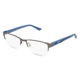 Puma PU0472O ESSENTIAL Brille Unisex | Fassung: Vollrand, Quadratisch, Ruthenium Grau