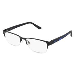 Puma PU0472O ESSENTIAL Brille Unisex | Fassung: Vollrand, Quadratisch, Schwarz Transparent