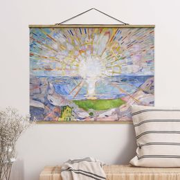 Bilderwelten Stoffbild mit Posterleisten Edvard Munch - Die Sonne