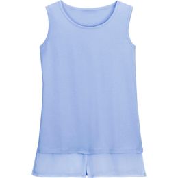 Damen 2-in-1-Top mit Seitenschlitzen bleu, Gr&ouml;&szlig;e 54