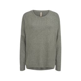 soyaconcept Damen Rundhalsshirt "SC-BIARA 1"misty melange, Gr. S, meliert, Feinstrick, Obermaterial: 74% Viskose, 21% Polyester, 5% Elasthan, Shirts,