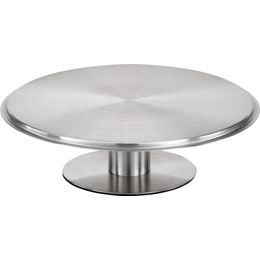 APS Tortenplatte "Servierplatte / Tortenplatte", &Oslash; 30,5cm, silber, Servierplatten, m&ouml;belschonende Moosgummi Unterseite, drehbar, &Oslash; 30,5 cm