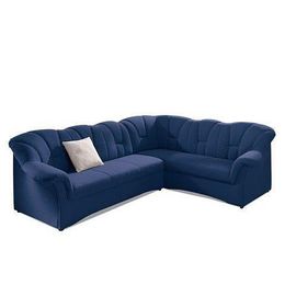 Ecksofa Ds Produkt, B:242cm H:84cm T:190cm, blau, Struktur ( 90% Polyester, 10% Polyacryl);Microfaser PRIMABELLE (100% Polyester);Kunstleder