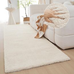 Hochflor-L&auml;ufer my home, B:80cm H:25mm L:500cm, beige, Kunstfaser, Teppiche, "Microfaser Teppich Magong, besonders weich, sehr feiner Flor", uni
