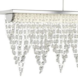 Searchlight H&auml;ngeleuchte "Drape LED Bar Pendant - Chrome Metal & Clear Crystal", 1, H: 24cm, 1 Stk., silber, Wohnzimmer, Leuchten