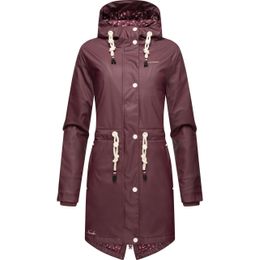 Navahoo Damen Regenjacke "Flower of Ocean", rot, Gr. XL, Obermaterial: 70% Polyester, 30% Polyurethan, Innenfutter: 100% Polyester, Ärmelfutter: 100%