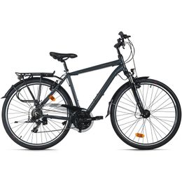 Dacapo Trekkingrad "Firenze 100 Anthrazit 21 Gänge RH 53 cm V-Brakes", 53cm, 28 Zoll (71,12cm) hinten: 28 Zoll (71,12cm)anthrazit, schwarz, Fahrräder