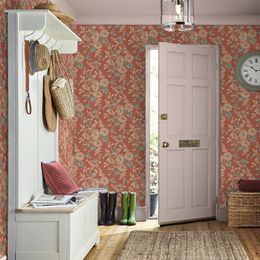 Laura Ashley Vliestapete "Alyworth Trail Terracota", B/L: 0,52mm x 10mm, Rollen:, braun, Wohnzimmer, Tapeten, 10mx52cm (ca. 5m2)