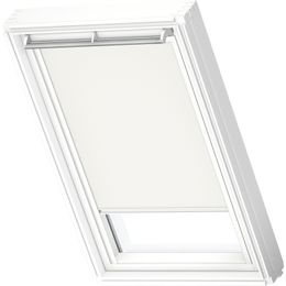 Velux Verdunklungsrollo "DKL 1025SWL", U10, stufenlos positionierbar, wei&szlig;, Rollos, Stoff wei&szlig; mit alufarbenen F&uuml;hrungsschienen & Griffleiste