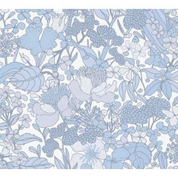 Vliestapete "Floral Impression", B/L: 0,53mm x 10,05mm, Rollen:, blau, ARCHITECTS PAPER, Wohnzimmer, Tapeten, Blumentapete Tapete Dschungel Tapeten
