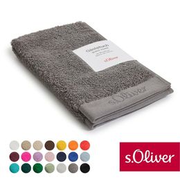 G&auml;stehandtuch s.Oliver, B:30cm L:50cm, grau, Walkfrottier, Baumwolle, Handt&uuml;cher, "s.Oliver, Premium Qualit&auml;t, 600 gr/m&sup2;, auch als Sets erh&auml;ltlich",