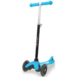 Jamara Kinder Dreiradscooter "KickLight", blau, B:23cm, Roller, mit LED-Rädern