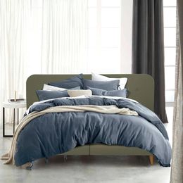Boxspringbett Home Affaire, gr&uuml;n, Strukturstoff-Bezug (100% Polyester), Komplettbetten, "Premium", Steppung mit Knopfheftung, inkl. Topper