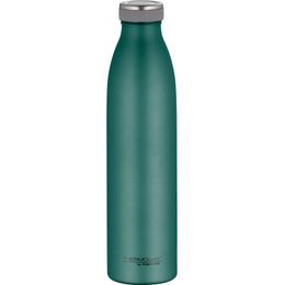 THERMOCAFÉ Isolierflasche "TC BOTTLE, aus doppelwandigem Edelstahl, spülmaschinenfest", 750mlmoss grün mat, Trinkflaschen, gummierter Drehverschluss,