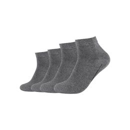 Camano Herren Kurzsocken "ca-soft", Gr. 35, grau, Materialmix, unifarben, Socken, mit weichen Komfortbündchen