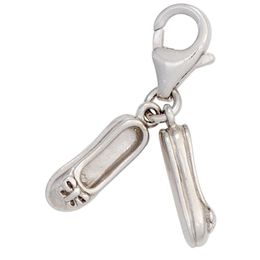 Jobo Damen Charm-Einh&auml;nger "Charm Schuhe Ballerina"silber 925, Silber 925 (Sterlingsilber), Charms, 925 Silber rhodiniert
