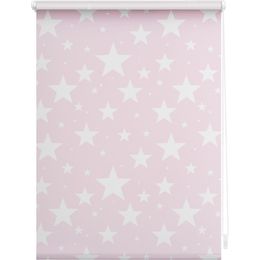 Seitenzugrollo, B:70cm H:150cm, rosa, LICHTBLICK ORIGINAL, Polyester, Rollos, "Rollo Klemmfix, ohne Bohren, Verdunkelung, Sterne"