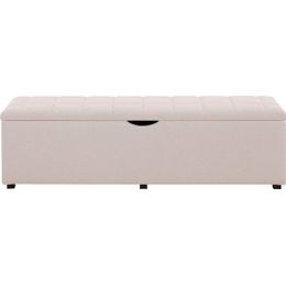 Hockerbank Home Affaire, B:160cm H:42cm T:40cm, beige, Struktur fein (100% Polyester) f&uuml;r Bett Classico, Piazza, Premium und Vega;Struktur (100%