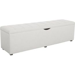 Hockerbank Home Affaire, B:120cm H:42cm T:40cm, beige, Struktur fein (100% Polyester) f&uuml;r Bett Classico, Piazza, Premium und Vega;Struktur (100%