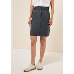 Cecil Damen Minirock, grau, Gr. XXL, unifarben, Web, Obermaterial: 98% Baumwolle, 2% Elasthan, R&ouml;cke, mit Kn&ouml;pfen
