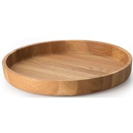CONTINENTA Schale "Eiche", &Oslash; 38cm, braun, Sch&uuml;sseln, Eichenholz