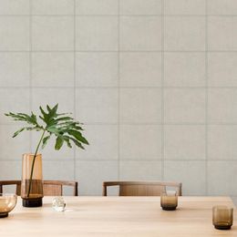 EASY DECOR Vliestapete "Leder", B/L: 0,52mm x 10mm, Rollen:, grau, Tapeten, Design Tapeten