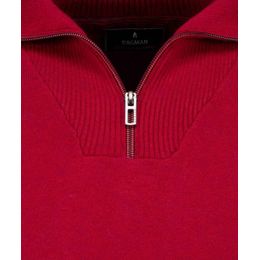 Ragman Herren Rundhalspullover, rot, Gr. S, 95% Baumwolle 5% Kaschmir, Pullover