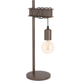 Eglo Tischleuchte "TOWNSHEND 4", H: 50cm, 1 Stk., braun, Wohnzimmer, Leuchten, Tischleuchte in braun und schwarz aus Stahl - exkl. E27 - 10W