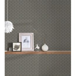 A.S. Création A.S. CRÉATION Vliestapete "Trendwall", B/L: 0,53mm x 10,05mm, Rollen:, schwarz, Wohnzimmer, Tapeten, Glitzertapete Tapete Art Deco Tapeten Wohnzimmer