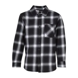 Urban Classics M&auml;dchen Kurzarmshirt "Urban Classics Herren Boys Oversized Checked Shirt"schwarz, wei&szlig;, Gr. 110, kariert, 100% Baumwolle, Shirts
