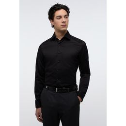 Eterna Herren Langarmhemd "SLIM FIT"schwarz, Gr. 44, Twill, 100% cotton, Hemden, NON IRON (b&uuml;gelfrei)