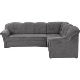 Ecksofa Ds Produkt, B:242cm H:84cm T:190cm, grau, Struktur ( 90% Polyester, 10% Polyacryl);Microfaser PRIMABELLE (100% Polyester);Kunstleder