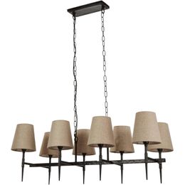 Searchlight Kronleuchter "H&auml;ngeleuchte Gothic, 8-flammig", 8, H: 33cm, 1 Stk., schwarz, Wohnzimmer, Leuchten, Schlossatmosph&auml;re