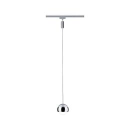 Paulmann Schienensystem-Leuchten "URail Pendel Capsule II 440lm 6,3W 4000K 230V Chrom matt, Chrom", &Oslash;:8,7cm, silber, Stromschienensysteme, dimmbar