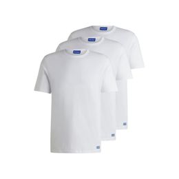 HUGO BLUE Herren T-Shirt "BLUE Naolo", wei&szlig;, Gr. XL, unifarben, Single Jersey, Obermaterial: 100% Baumwolle, Shirts, mit kleinem Label am Saum