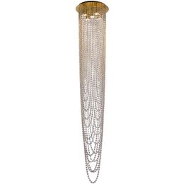 Searchlight H&auml;ngeleuchte "H&auml;ngeleuchte Swoop, 5-flammig", 5, &Oslash; 35cm H: 180cm, 1 Stk., silber, Wohnzimmer, Leuchten, Glamour&ouml;s