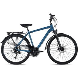 Dacapo Trekkingrad "Firenze 200 Blau 24 Gänge RH 53 cm mechanische Scheibenbremsen", 53cm, 28 Zoll (71,12cm) hinten: 28 Zoll (71,12cm)blau, schwarz,