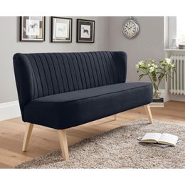 2-Sitzer Home Affaire, B:140cm H:81cm T:67cm, blau, 92% Polyester, 8% Nylon, Sofas, "Campi", bequemes K&uuml;chensofa, frei im Raum stellbar