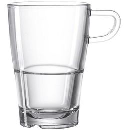 Leonardo Latte-Macchiato-Glas "SENSO", Ø 8,3cm x 12cm, 230ml, 6 Stk., transparent, Trinkgefäße, hitzebeständig und widerstandsfähig, Inhalt 230 ml,