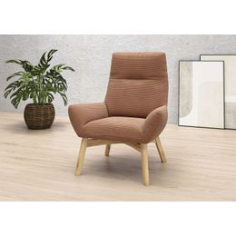 Sessel Home Affaire, B:82cm H:102cm T:81cm, braun, 88% Polyester, 12% Polyacryl, Sessel, "Basic Relaxsessel", Extra hohe R&uuml;ckenlehne