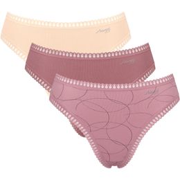 Sloggi Damen Tai-Slip "GO Crush", Gr. XS2, multiple colours, Single Jersey, Obermaterial: 95% Baumwolle, 5% Elasthan, Unterhosen, hoher