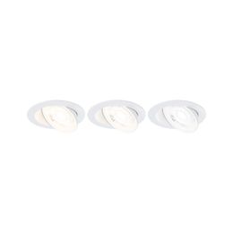 Paulmann LED Einbauleuchte "LED Einbauleuchte White Select Aumus 3xSet 5W 700lm 2300V 2700 - 6500K", 3, Ø 10,5cm H: 4cm, 3 Stk., weiß, Leuchten,