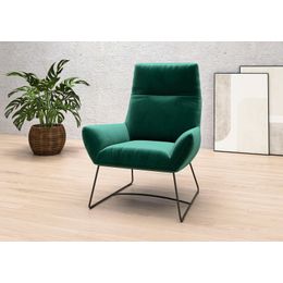 Sessel Home Affaire, B:82cm H:102cm T:81cm, gr&uuml;n, 100% Polyester, Sessel, "Basic Relaxsessel", Extra hohe R&uuml;ckenlehne