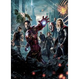 Komar Fototapete "Avengers-Movie-Poster - Gr&ouml;&szlig;e 184 x 254 cm", B/L: 184mm x 254mm, bunt, Tapeten, Kinderzimmer